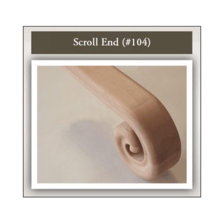 Item # 104 - Custom Handrail - Scroll End - Distinctive Wood Designs Inc.