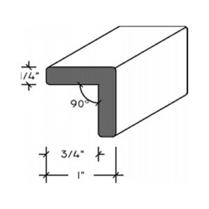 Item # 222 - 1" x 1" - Corner Moulding - Distinctive Wood Designs Inc.