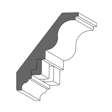 Item # 534 - 4 5/16" x 3 7/16" - Dentil Crown Moulding - Distinctive ...